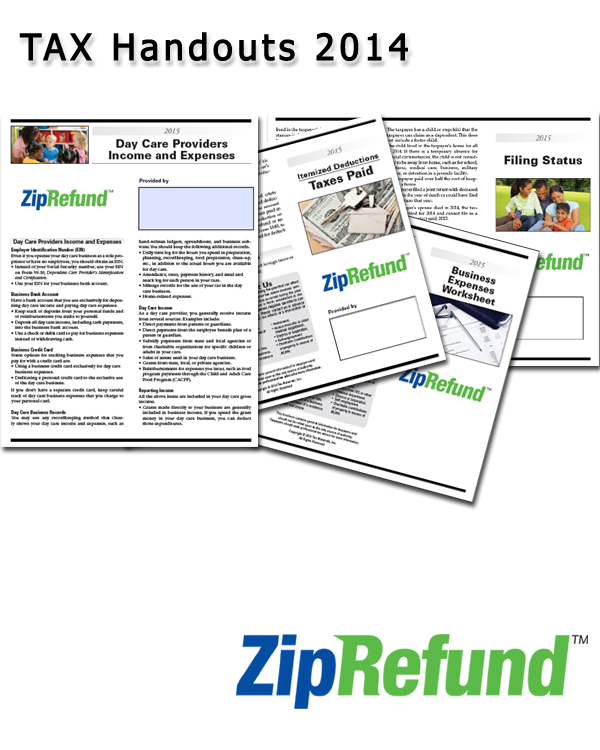Zip Refund Tax Handouts